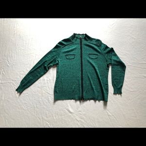 Misook | Sweaters | Exclusively Misook Green Sweater Szm Zippered Up ...